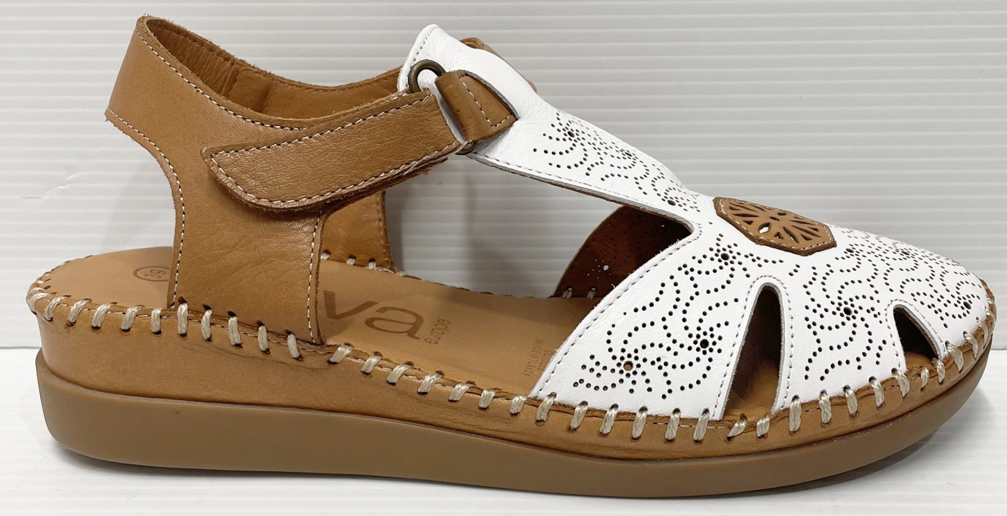 Reva Juliette White/Tan – Cooroy Shoes and Accessories